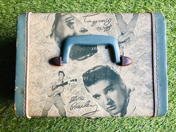 ELVIS PRESLEY 1956 Overnight Bag Luggage Makeup Case in Blue | Etsy