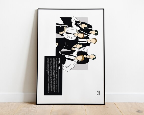 BTS Wall Art BTS Poster Bts Minimal Digital Print Bts | Etsy