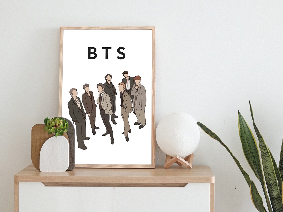 BTS Wall Art, BTS Poster, Bts Minimal Digital Print, Bts Digital ...