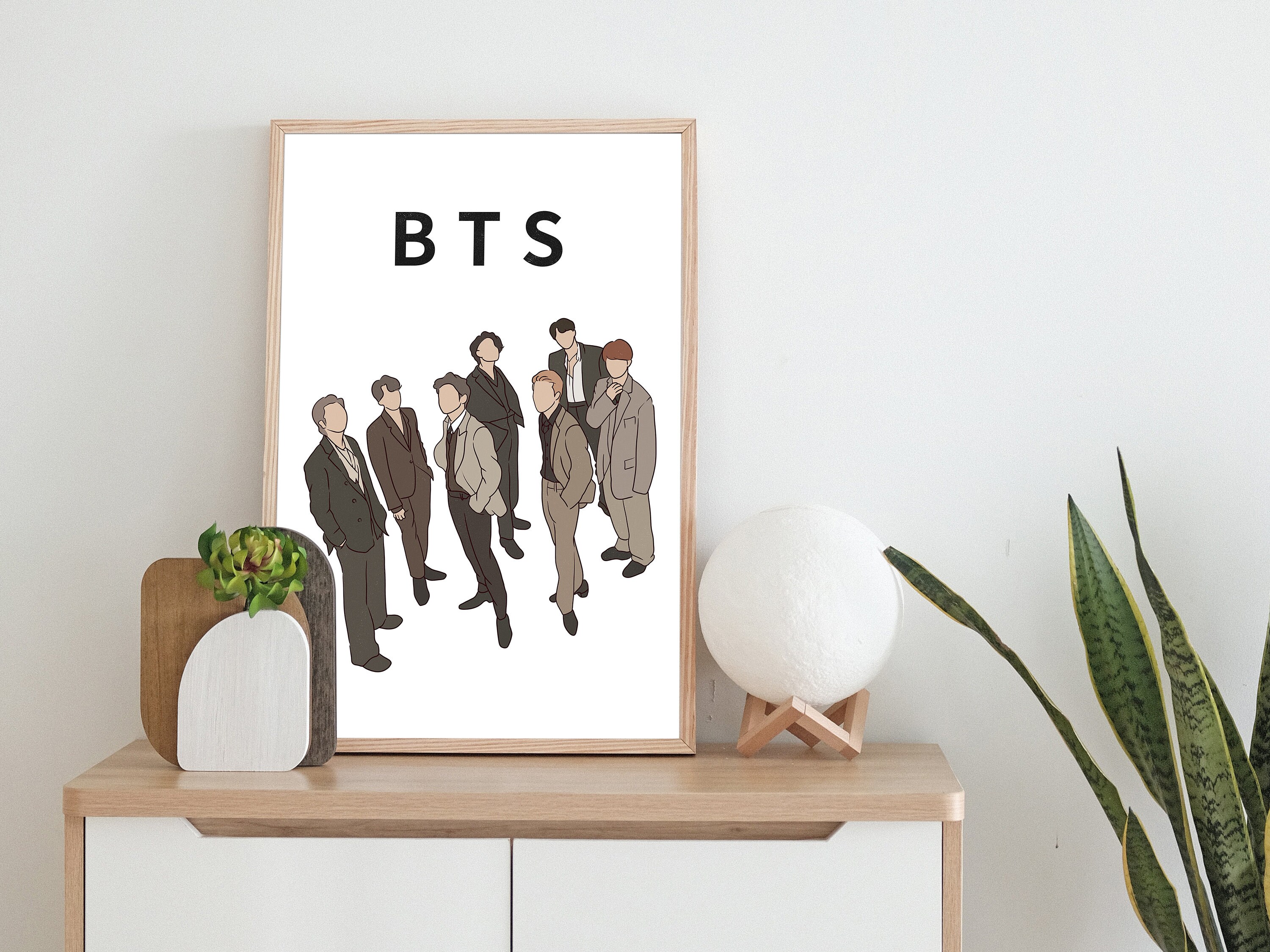 BTS Wall Art, BTS Poster, Bts Minimal Digital Print, Bts Digital ...