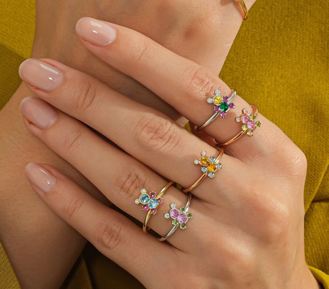 Teddy Bear Ring, Christmas Gift, Ring for Girls, 14K Solid Gold ...