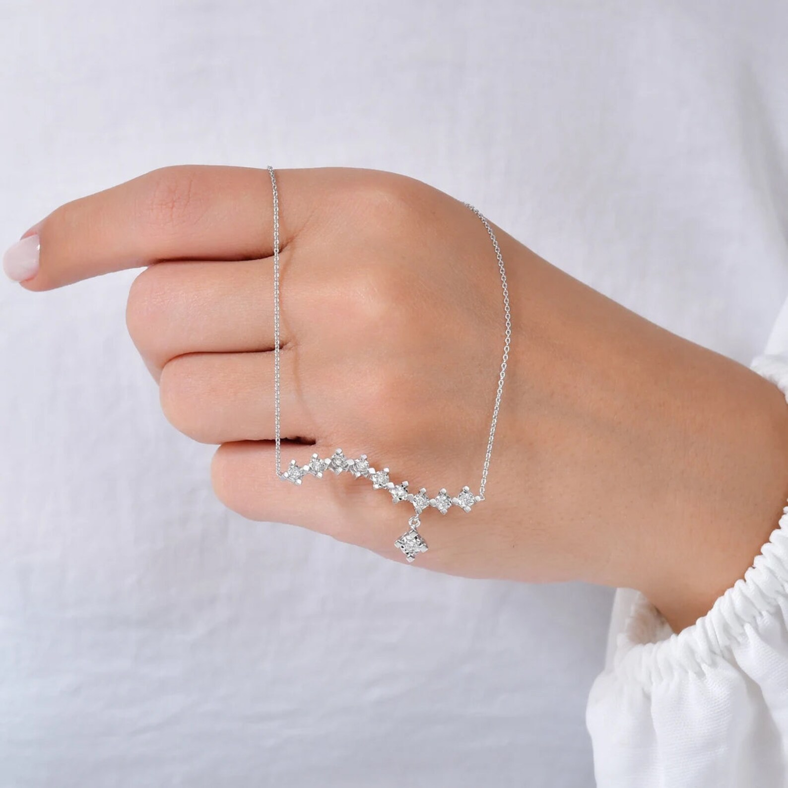 10 Years Anniversary Necklace Gift 10 Lucky Stone Diamond - Etsy