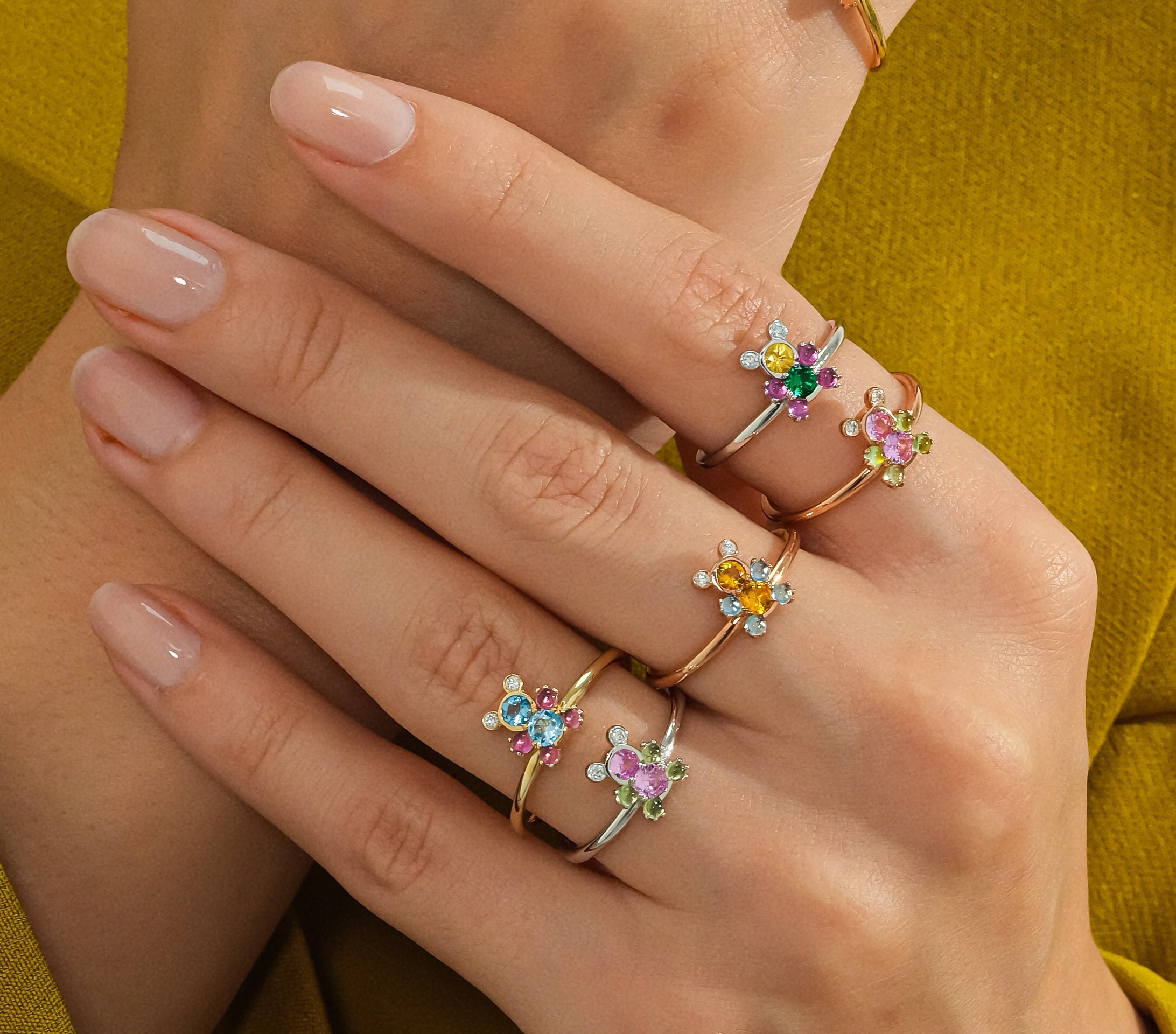 Teddy Bear Ring Christmas Gift Ring for Girls 14K Solid - Etsy