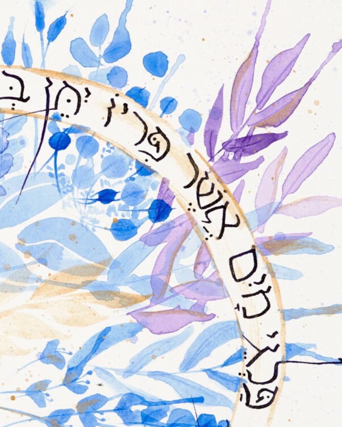 Jewish Art Original Hebrew Calligraphy Painting Torah - Etsy