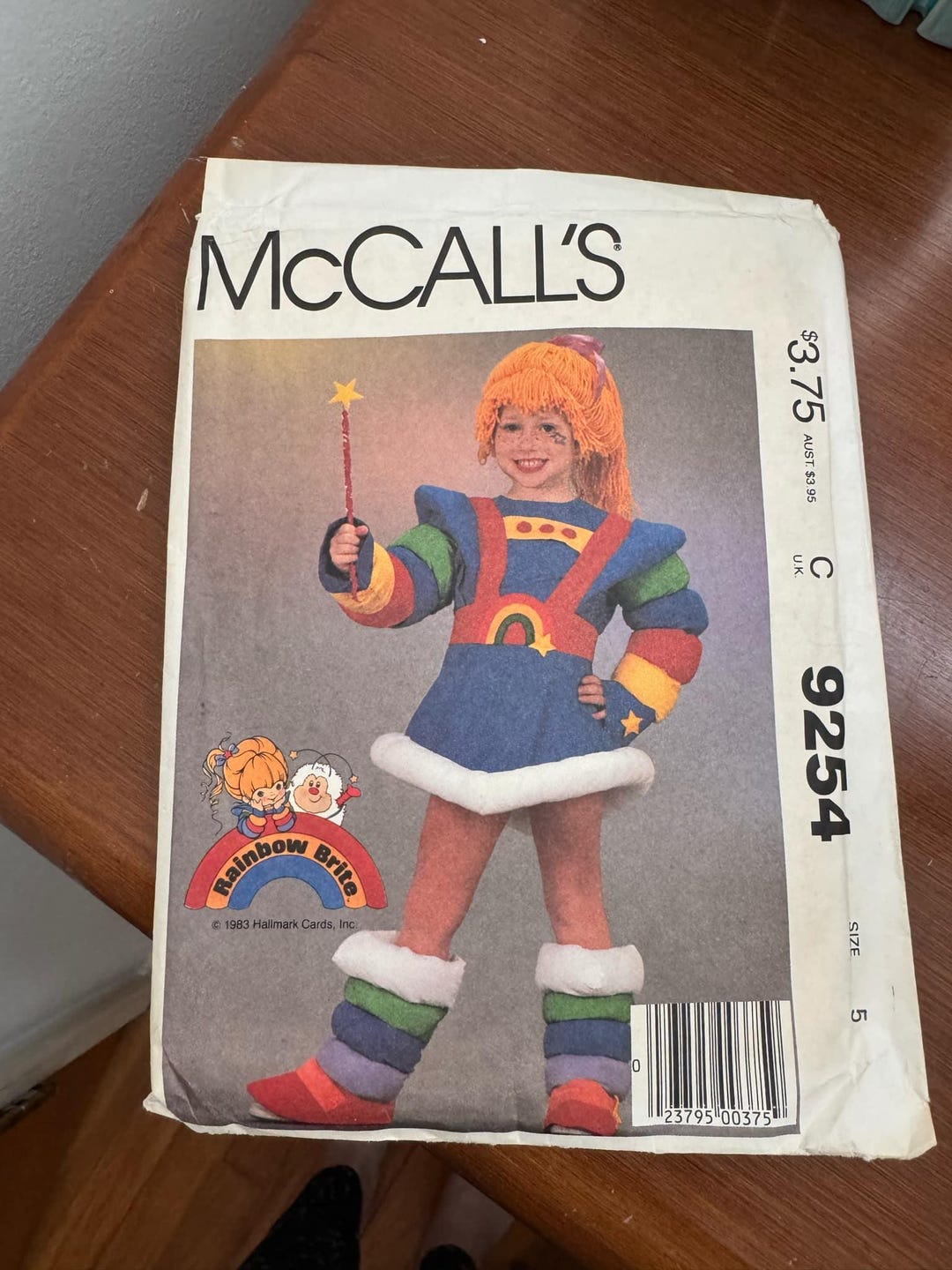 Mccalls 9254 1980s Childs Rainbow Brite Costume Pattern Girls Vintage ...