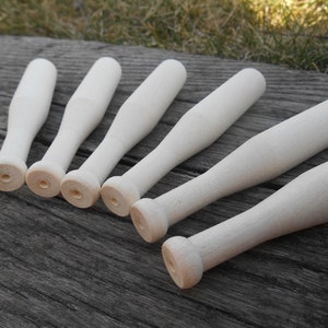 Miniature Wood Baseball Bats, Newborn Bat Prop, Set of (6)- 4 Inch Mini ...