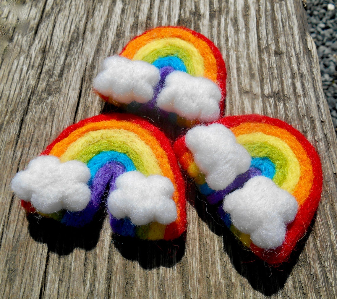 Felt Rainbow, Primary Colors Wool Rainbow, Baby Prop Rainbow, Large ...