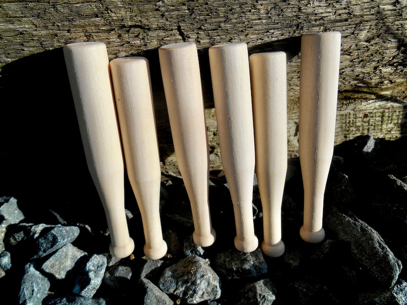 Miniature Wood Baseball Bats Newborn Bat Prop Set of 6 4 | Etsy