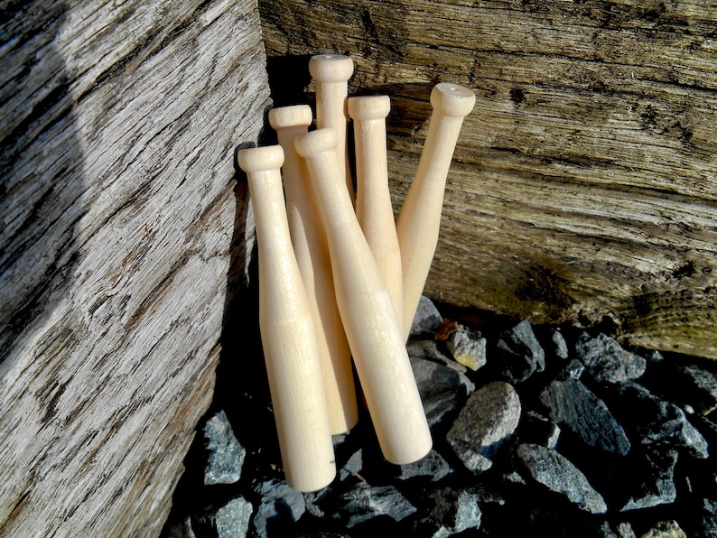 Miniature Wood Baseball Bats Newborn Bat Prop Set of 6 4 | Etsy