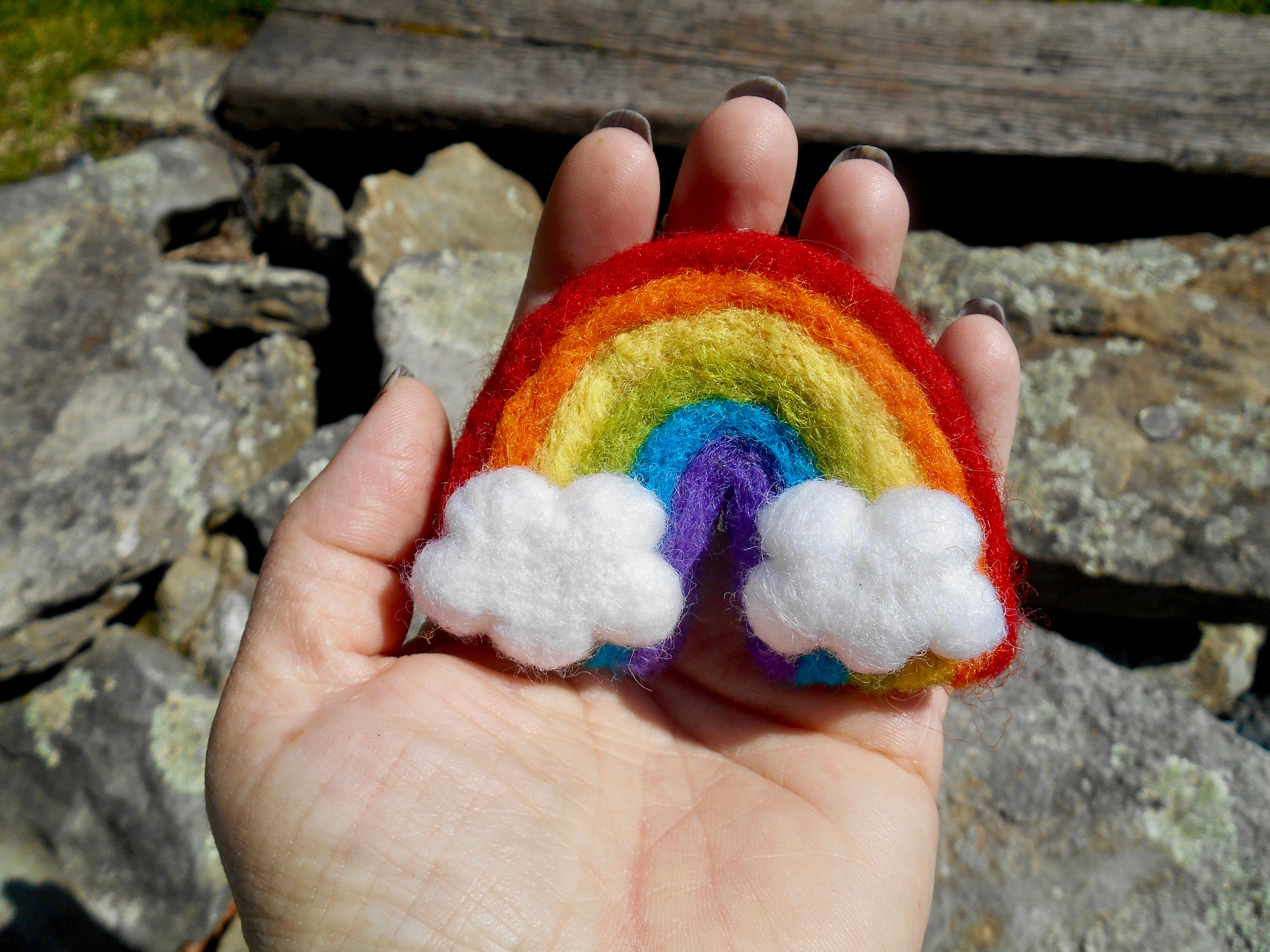 Felt Rainbow Primary Colors Wool Rainbow Baby Prop Rainbow - Etsy