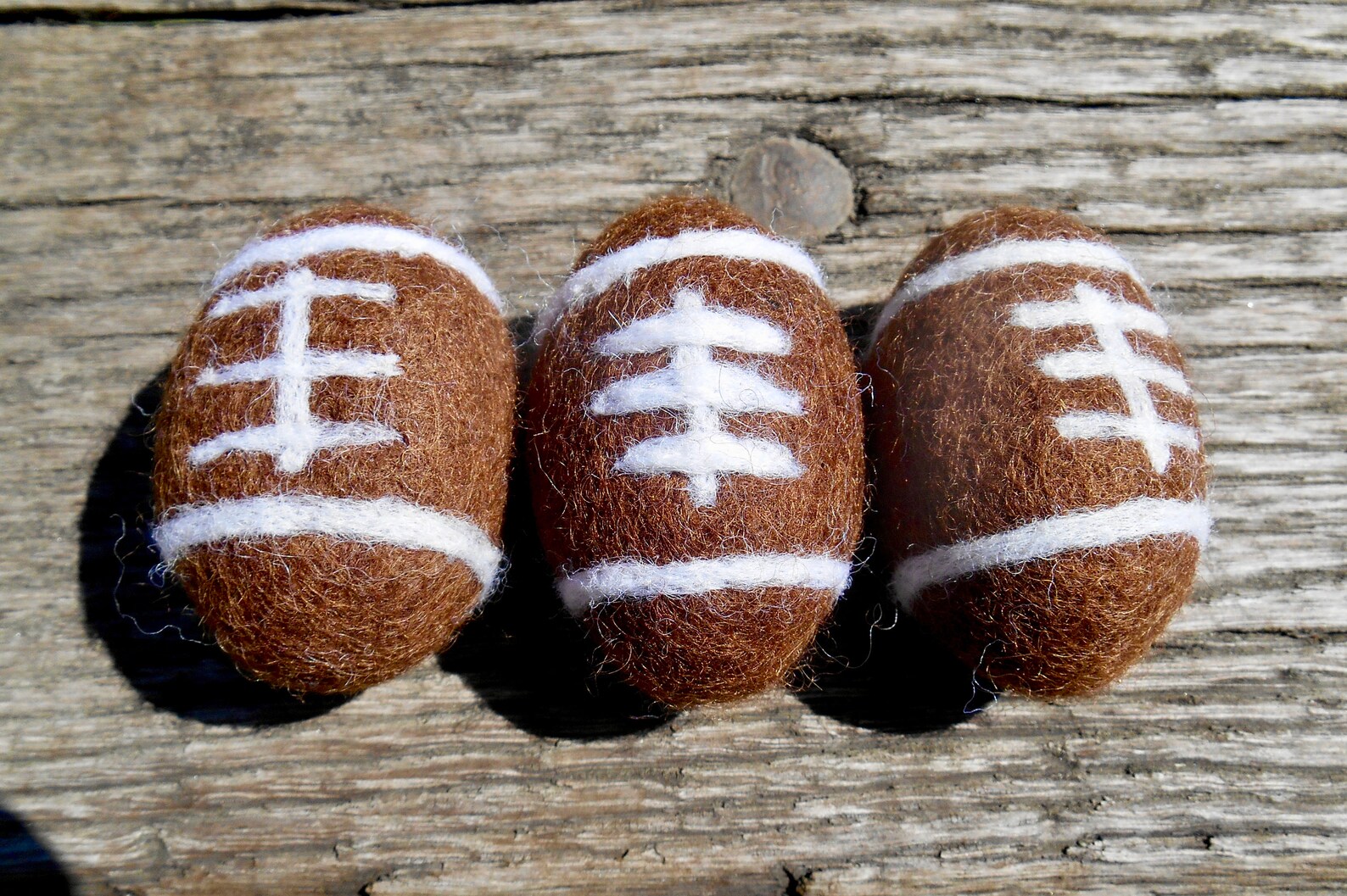 Felt Footballs Set of 3 DIY Garland Football Theme Photo - Etsy