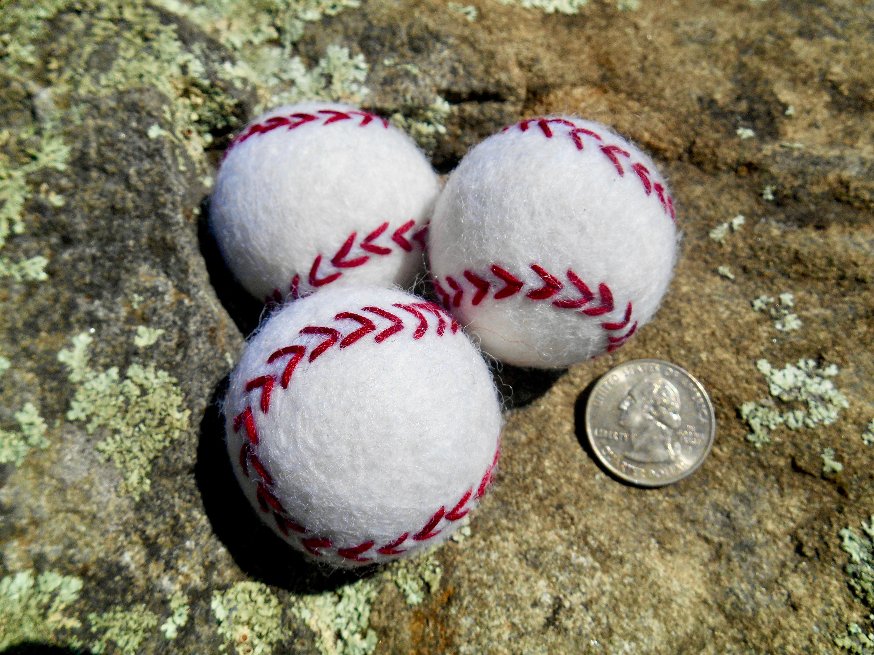 Felt Baseballs Set of 3 DIY Garland Baseball Theme Photo - Etsy