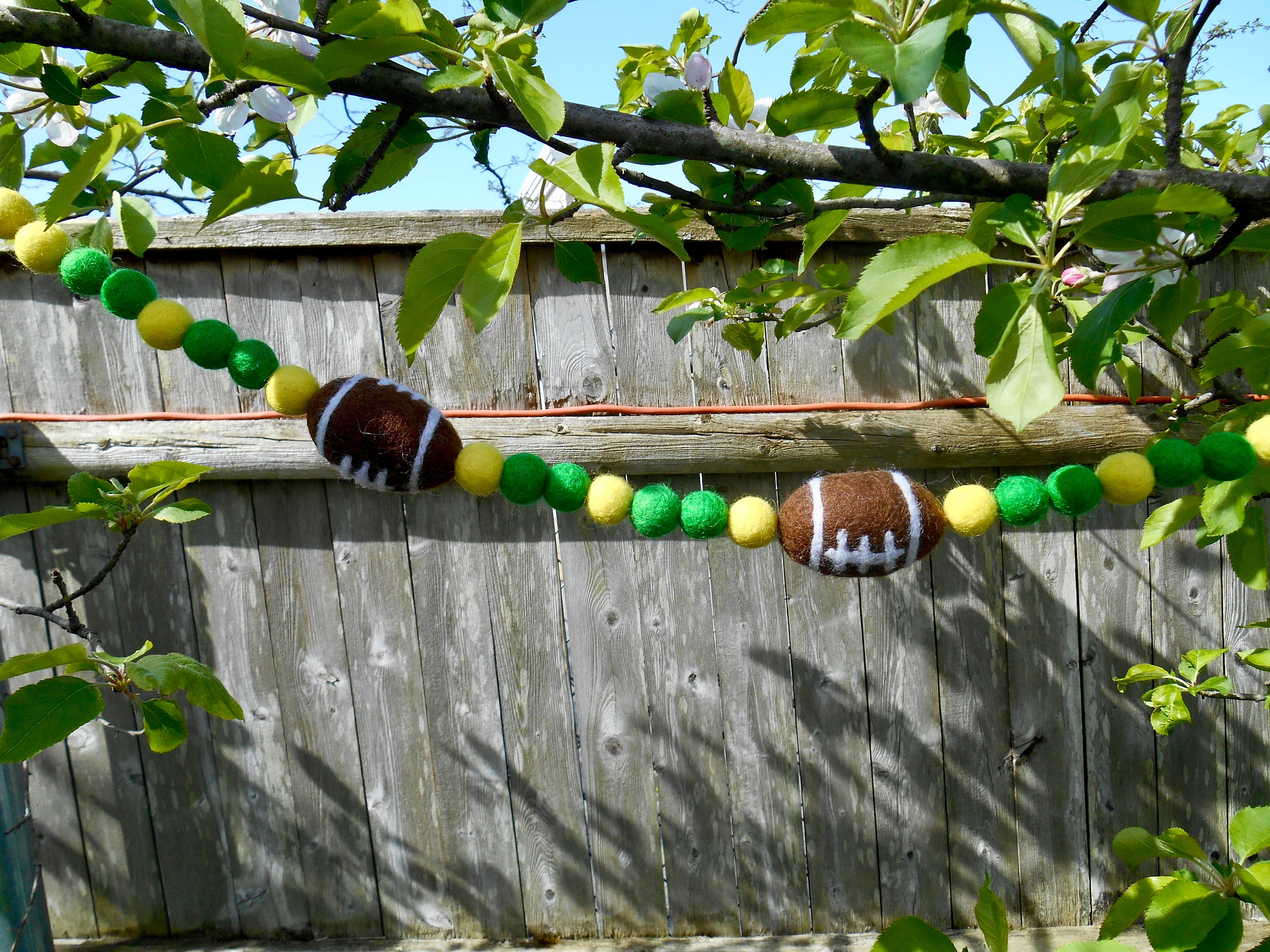 Felt Football Garland Game DAY DIY Garland Football Theme - Etsy