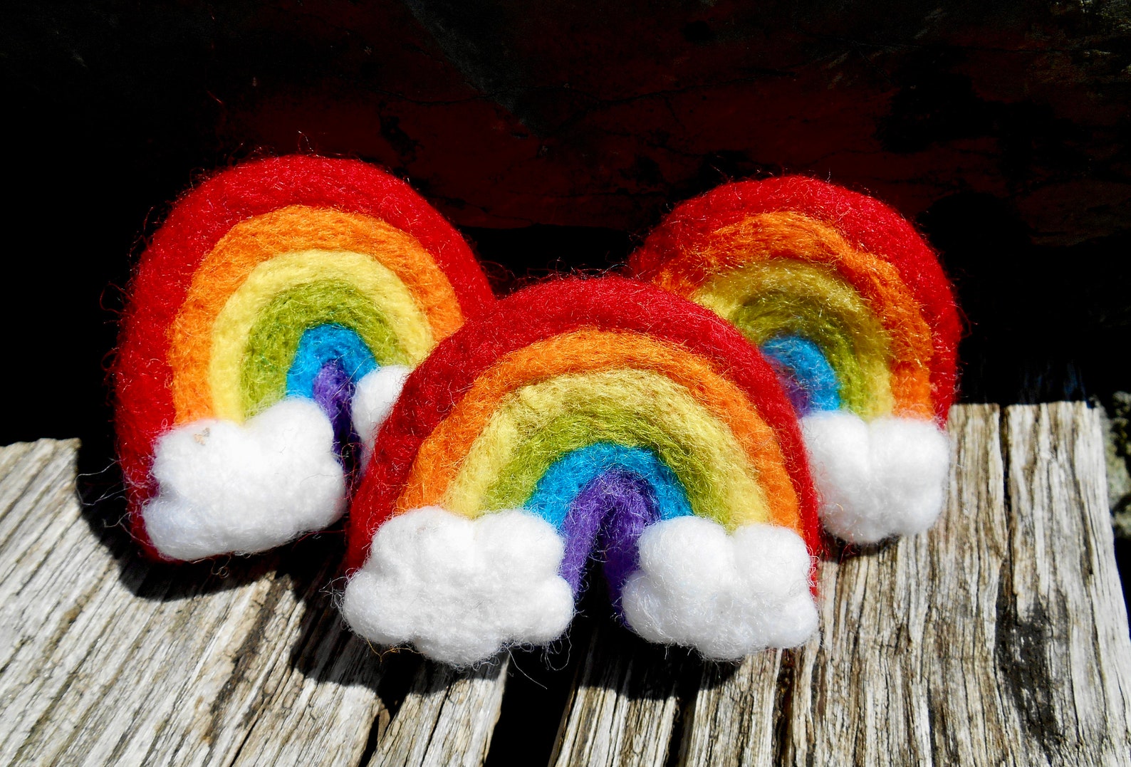 Felt Rainbow Primary Colors Wool Rainbow Baby Prop Rainbow - Etsy