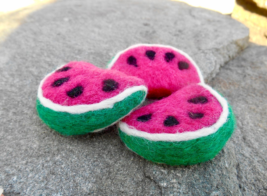 Felt Watermelon Slices | Set of (3) | Sensory Wool Watermelons ...