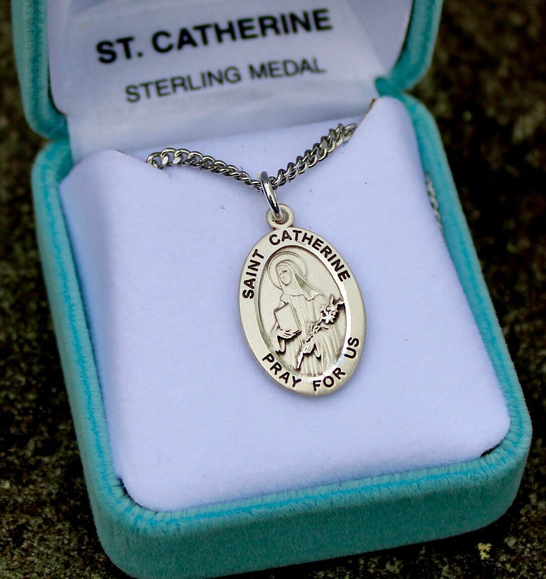Saint Catherine Necklace, St Catherine of Siena, Patron Saint of Nurses ...