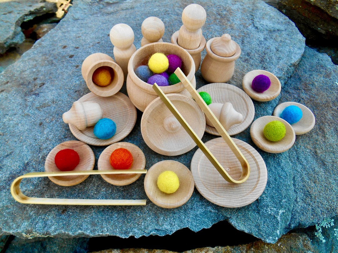 Sorting Game, Transfer Skills, All Natural Montessori, Sensory Wood ...