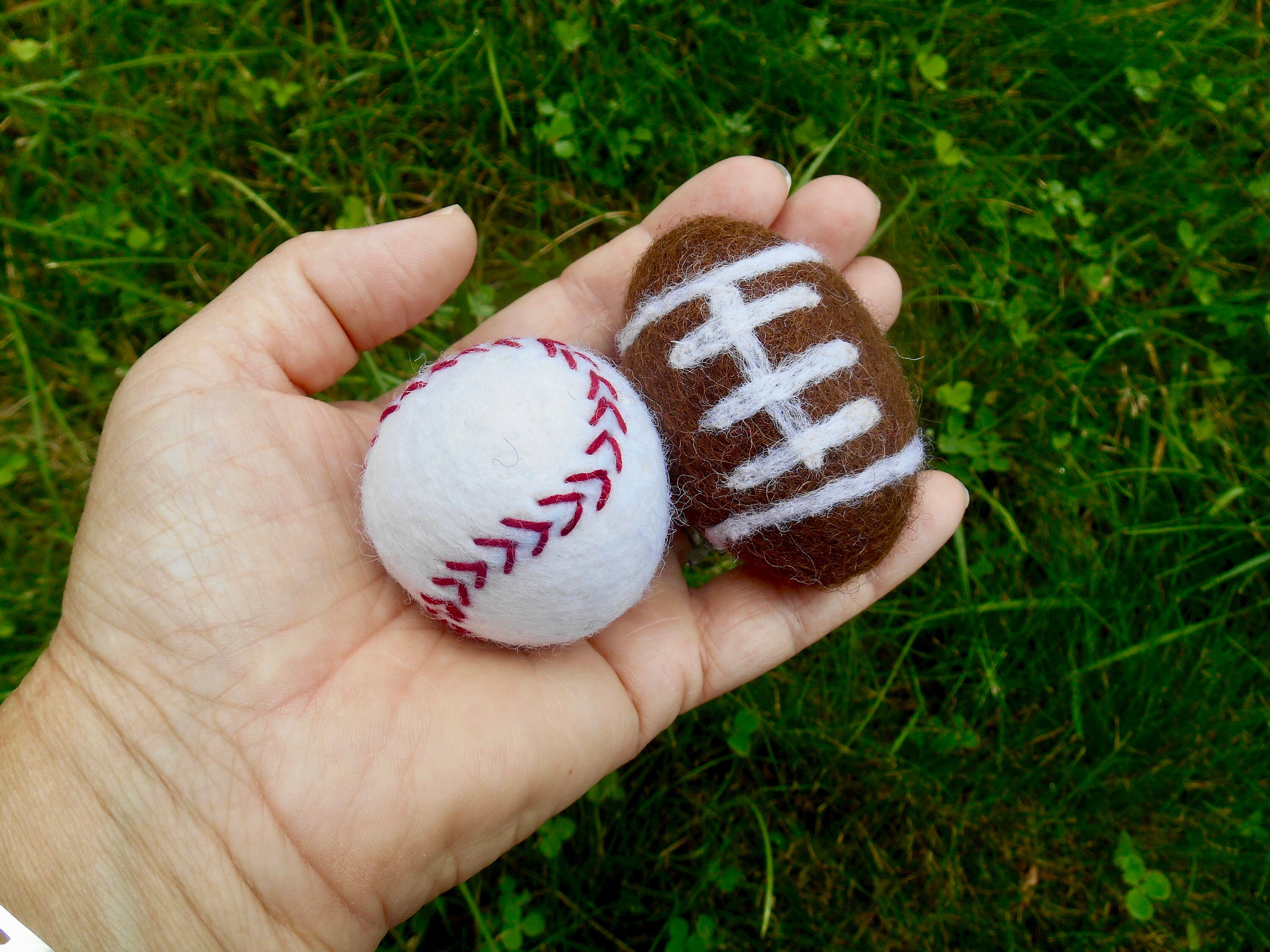 Felt Baseballs and Footballs Set of 4 Sports Theme Prop - Etsy
