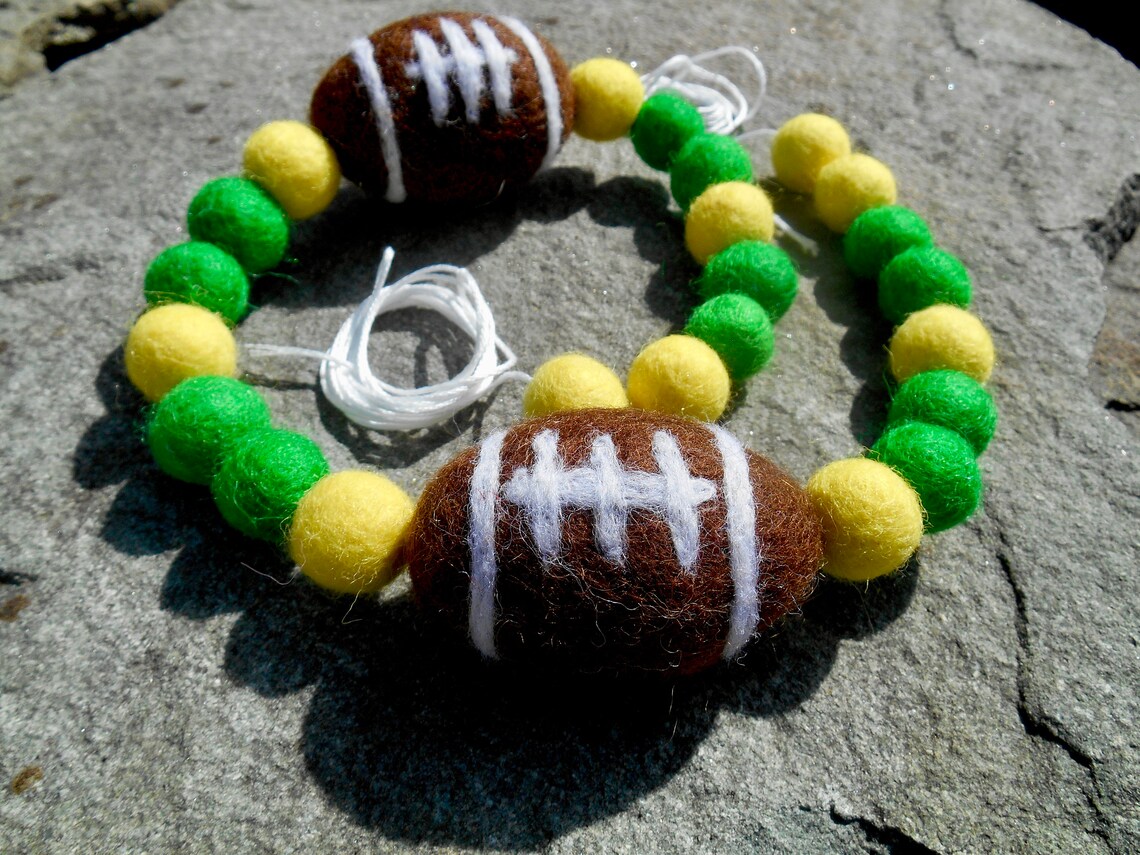 Felt Football Garland Game DAY DIY Garland Football Theme - Etsy