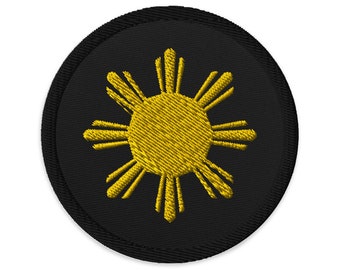 Philippines Embroidered Patch, 3 Philippines Flag Patch, Circular ...