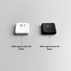 MBK Legend‡ Glow R2 Black / White Keycap Set With Keycap Puller - Etsy