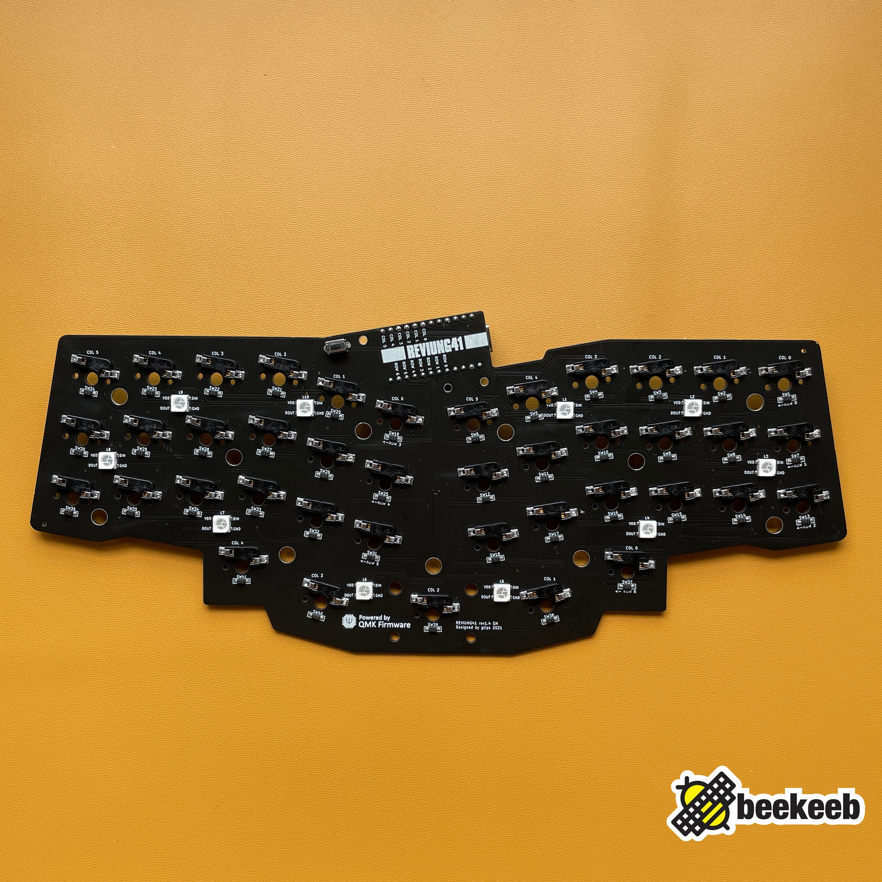 Presoldered REVIUNG41 Hotswap DIY Ergonomic Mechanical Keyboard PCB Kit ...