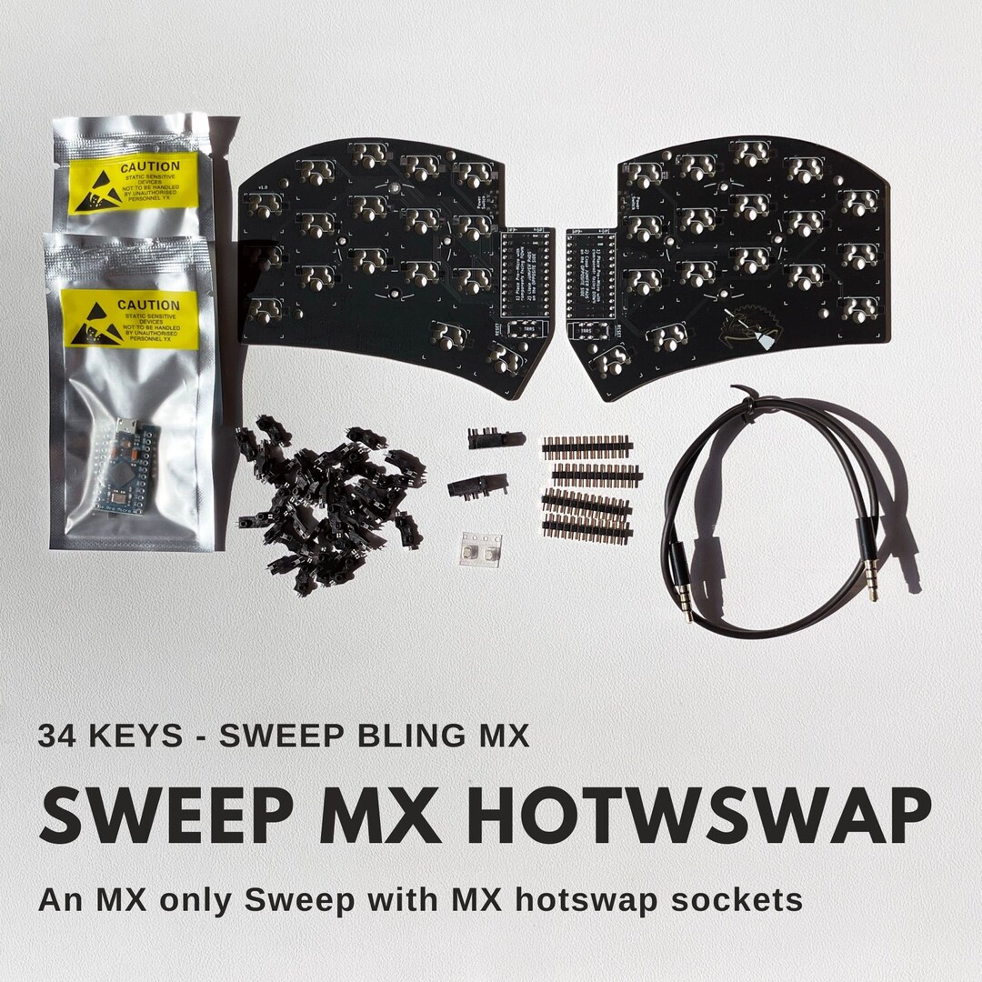 Ferris Sweep MX Hotswap ( Sweep Bling MX ) Split Keyboard DIY Kit - Etsy