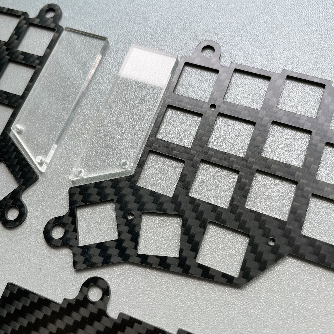 Corne Keyboard V3.0.1 (crkbd) MX Hotswap Carbon Fiber Tented Plates for ...