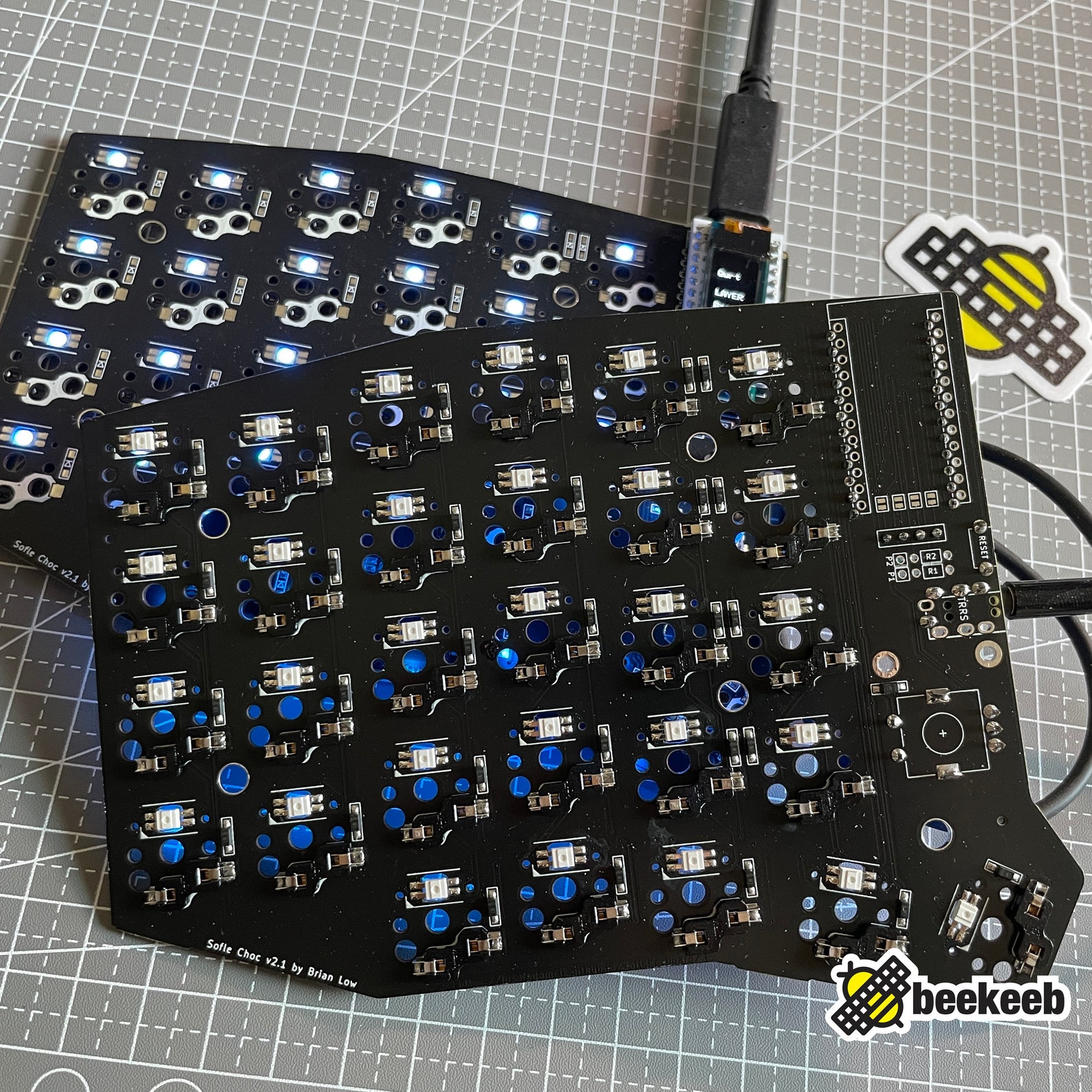 Presoldered Sofle RGB Choc V2.1 Low Profile Soflekeyboard Split ...