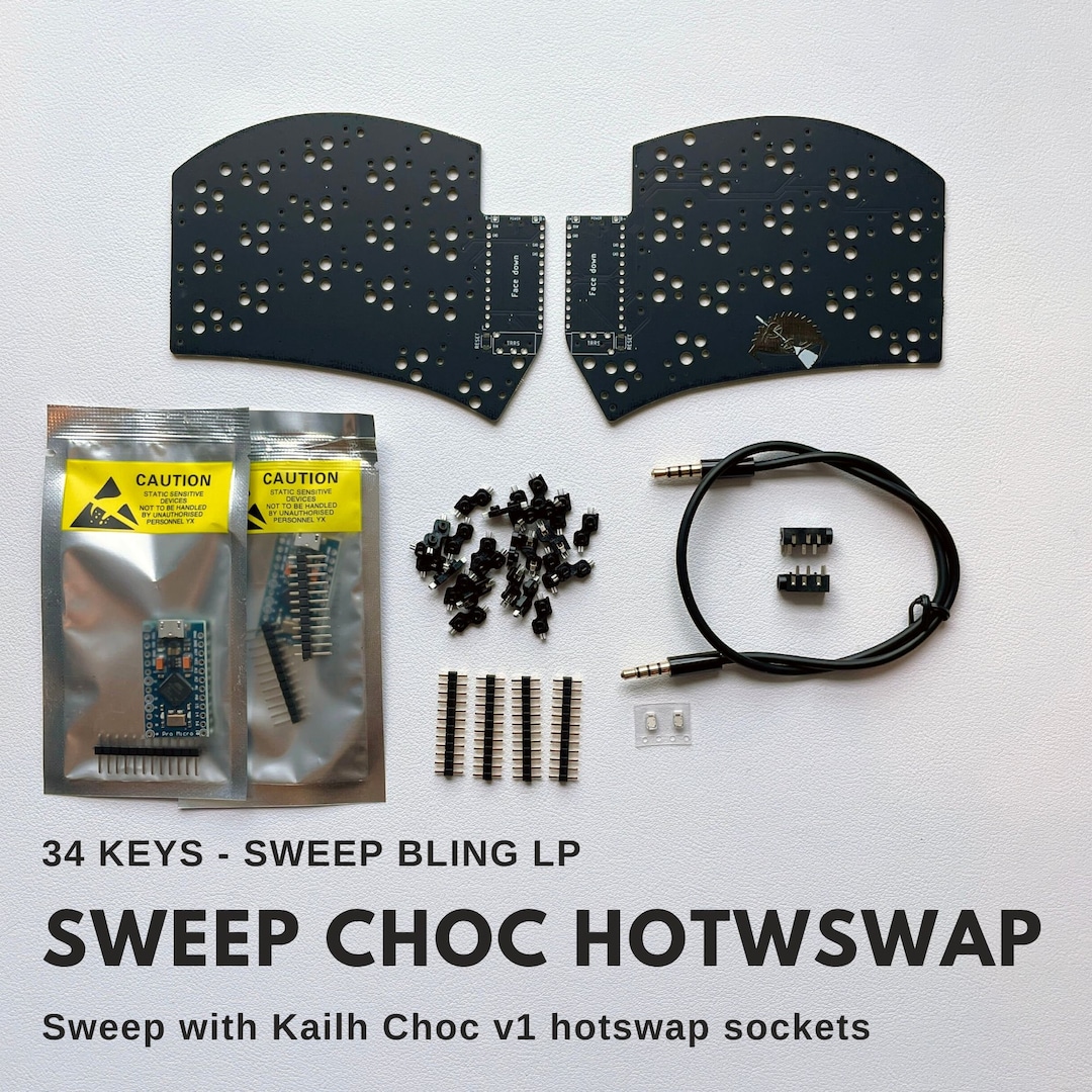 Ferris Sweep Hotswap Choc / Sweep Bling LP Low Profile Choc V1 Hotswap ...