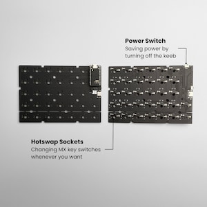 Pre-soldered Wireless Felixkeeb (wireless Helix With MX Hotswap Sockets ...