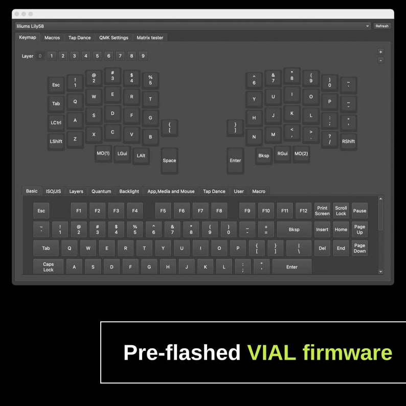 Ready to Use Lily58 Pro Split Keyboard With Pre-assembled MX Keycap, MX ...