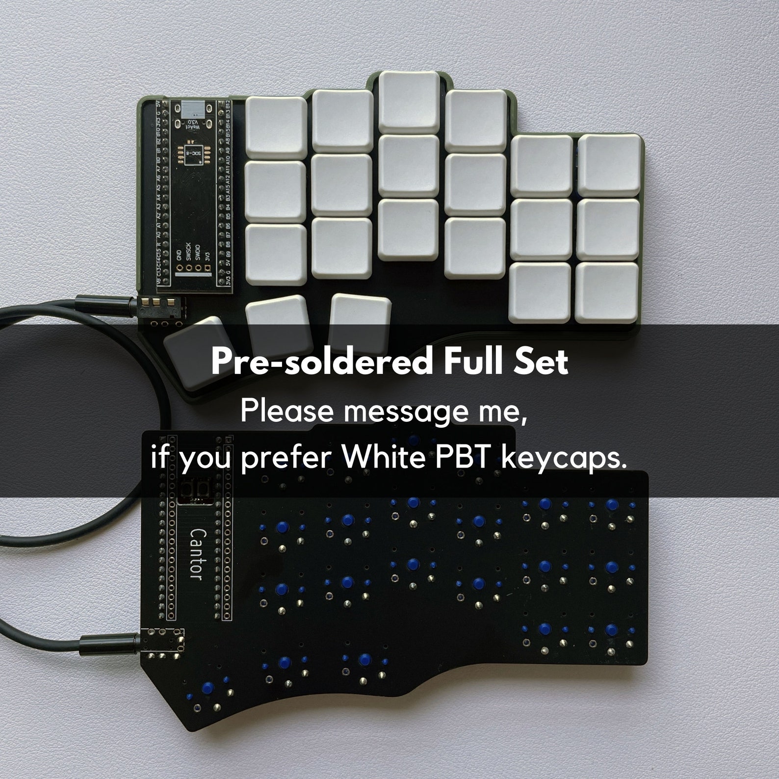 Pre-soldered Cantor 42 Keys Diodeless Choc / Chocolate Low Profile ...