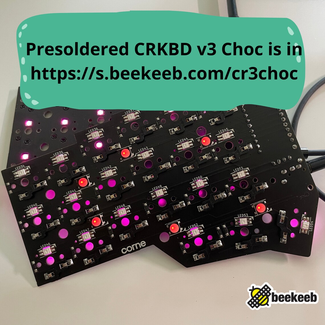 Crkbd V3 corne Keyboard MX Hotswap DIY Mechanical Ergonomic - Etsy