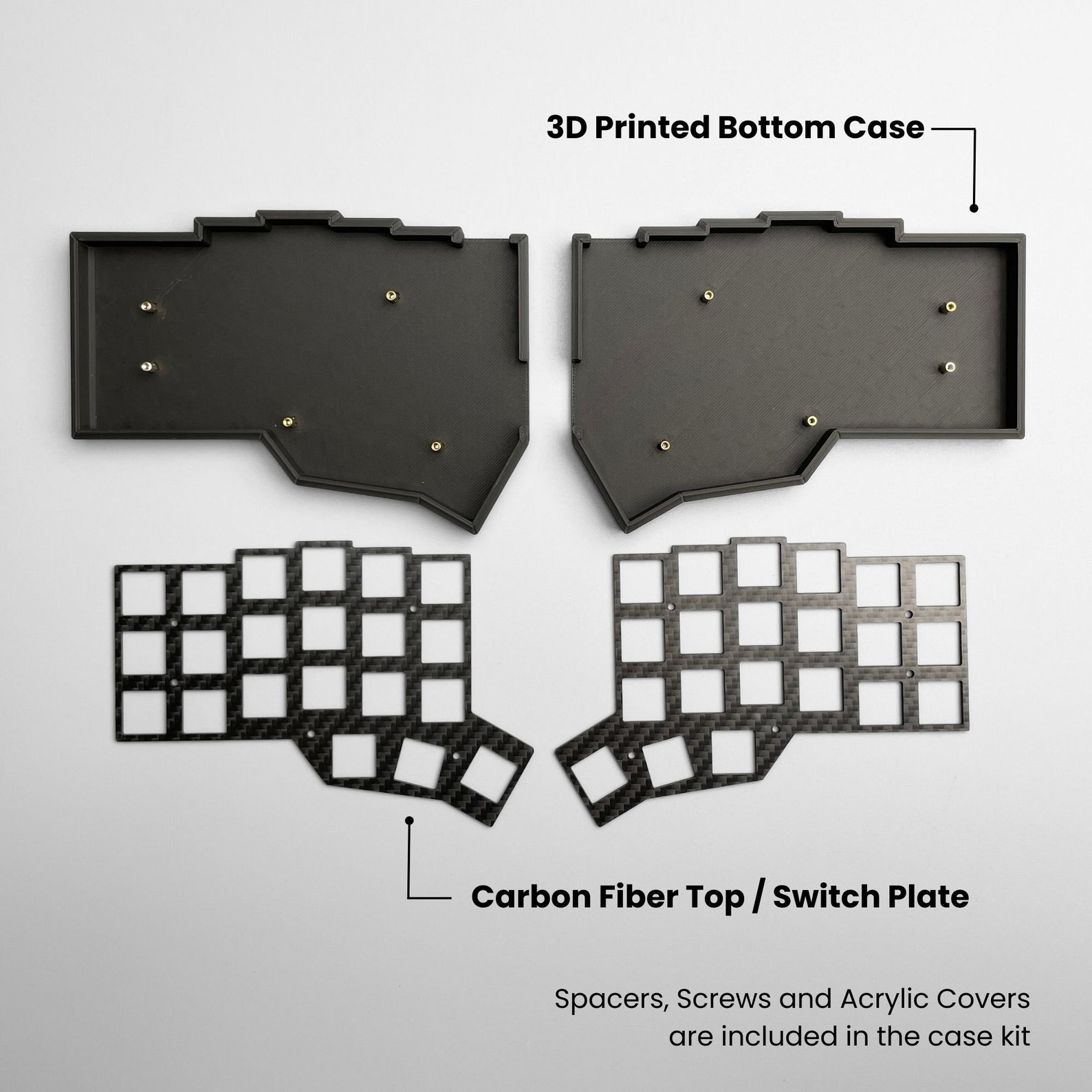 Pre-soldered Wireless Corne MX Keyboard With Display & Case ...