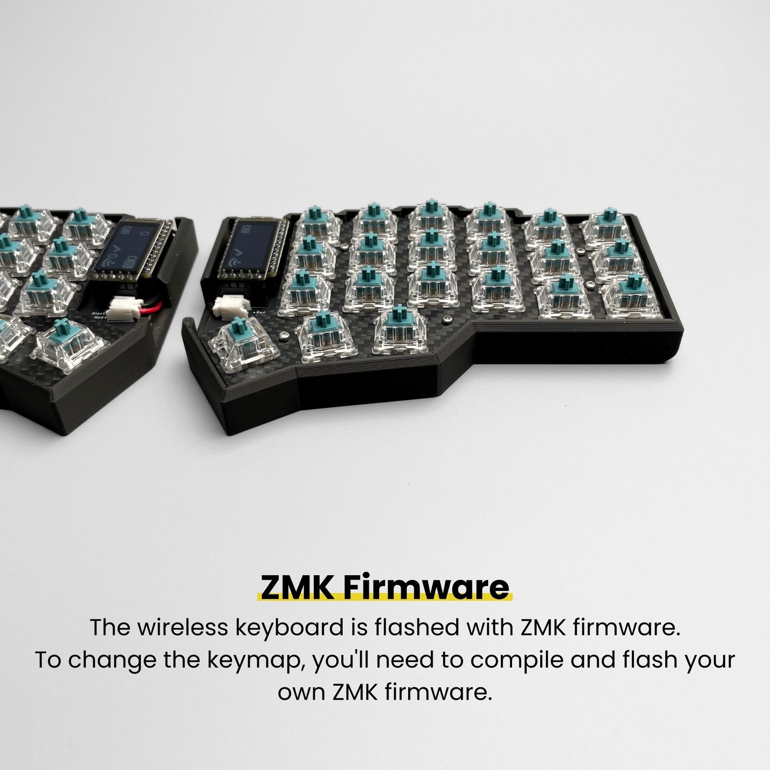 Pre-soldered Wireless Corne MX Keyboard With Display & Case ...