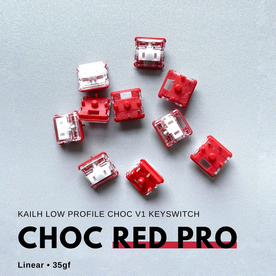 Kailh Choc V1 Red Pro Low Profile 35gf PG1350 Switches for Choc ...