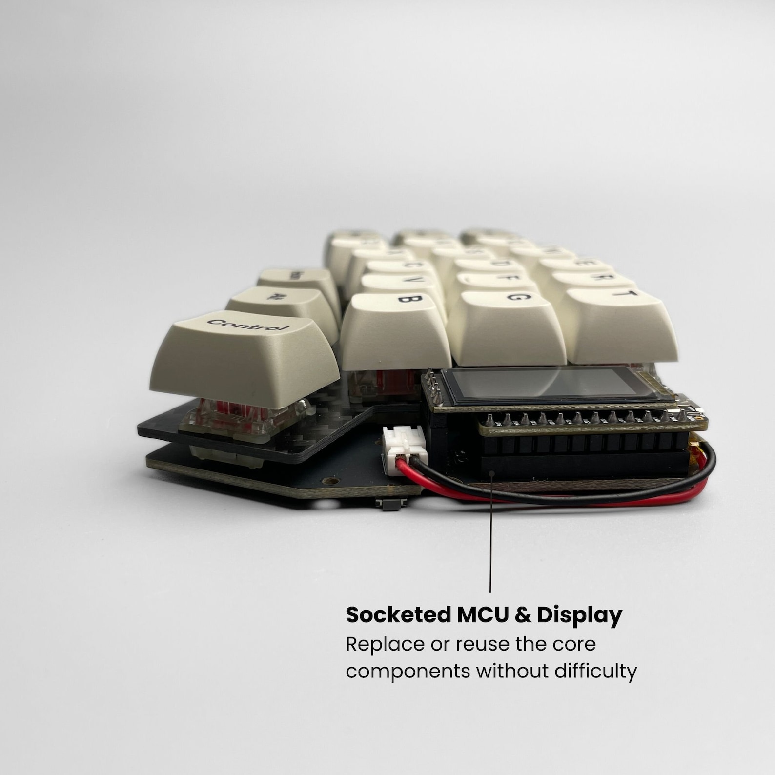 Pre-soldered Wireless Corne MX Keyboard With Display & Case ...