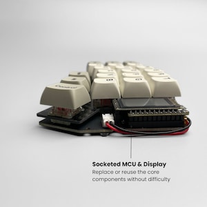 Pre-soldered Wireless Corne MX Keyboard With Display & Case – Hotswappable 42 Keys Bluetooth ...
