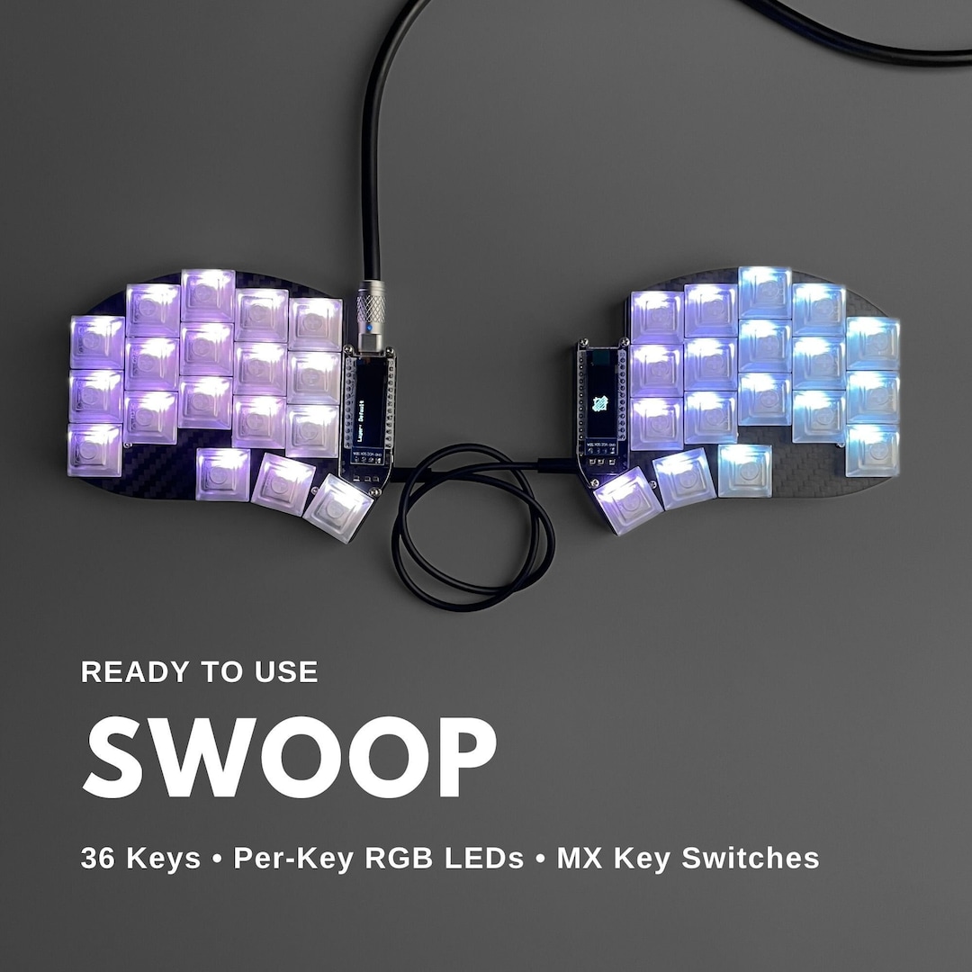 Ready to Use Swoop 36 Keys Keyboards With MX Hotswap and Per-key RGB ...