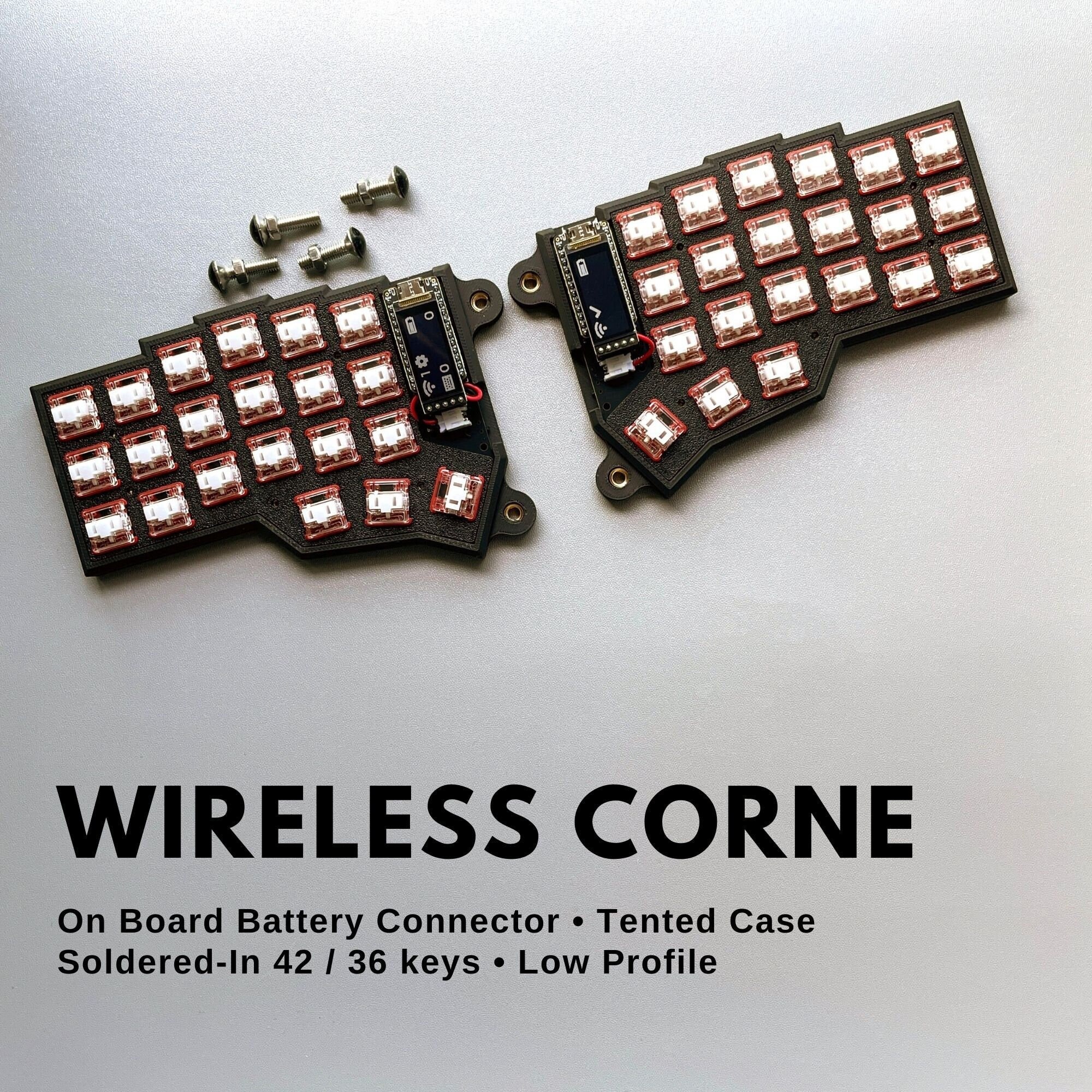Pre-soldered Full Set Wireless Corne Keyboard Corne - Etsy Canada