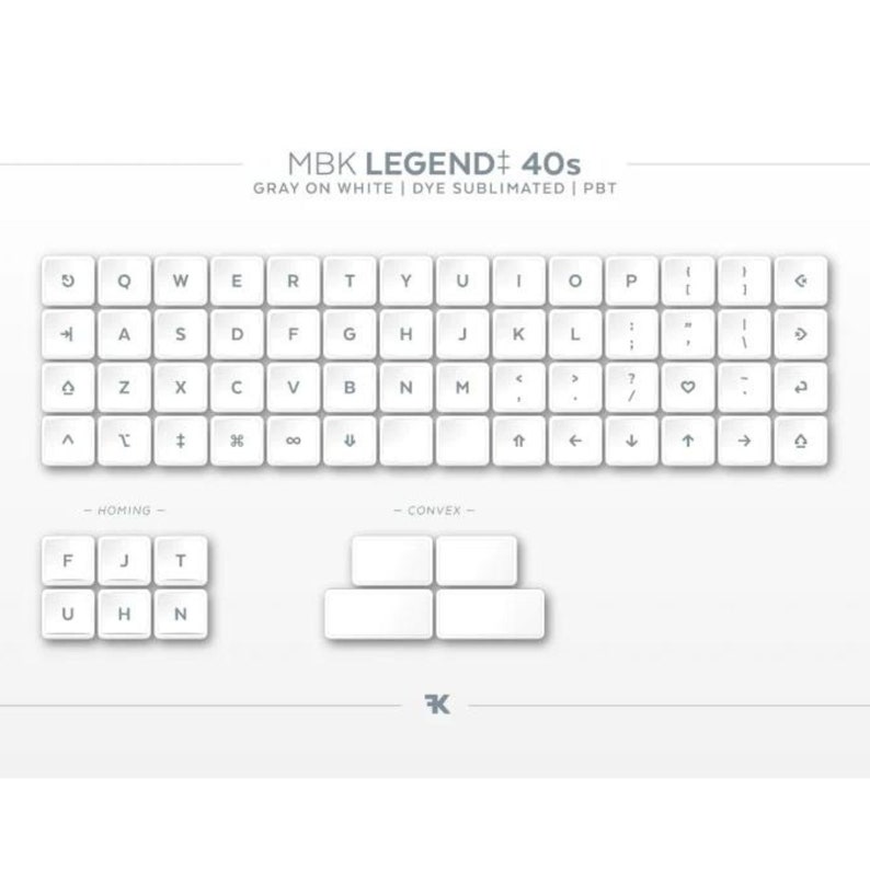 Ready to Use Cantor Keyboard X MBK Legend ‡ 40s Keycaps Full Set Split ...