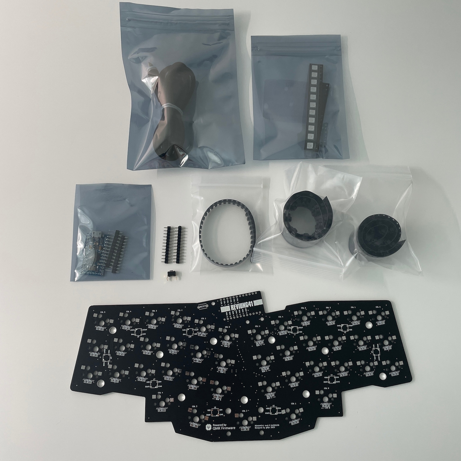 Reviung 41 / REVIUNG41 Hotswap DIY Ergonomic Mechanical Keyboard PCB ...