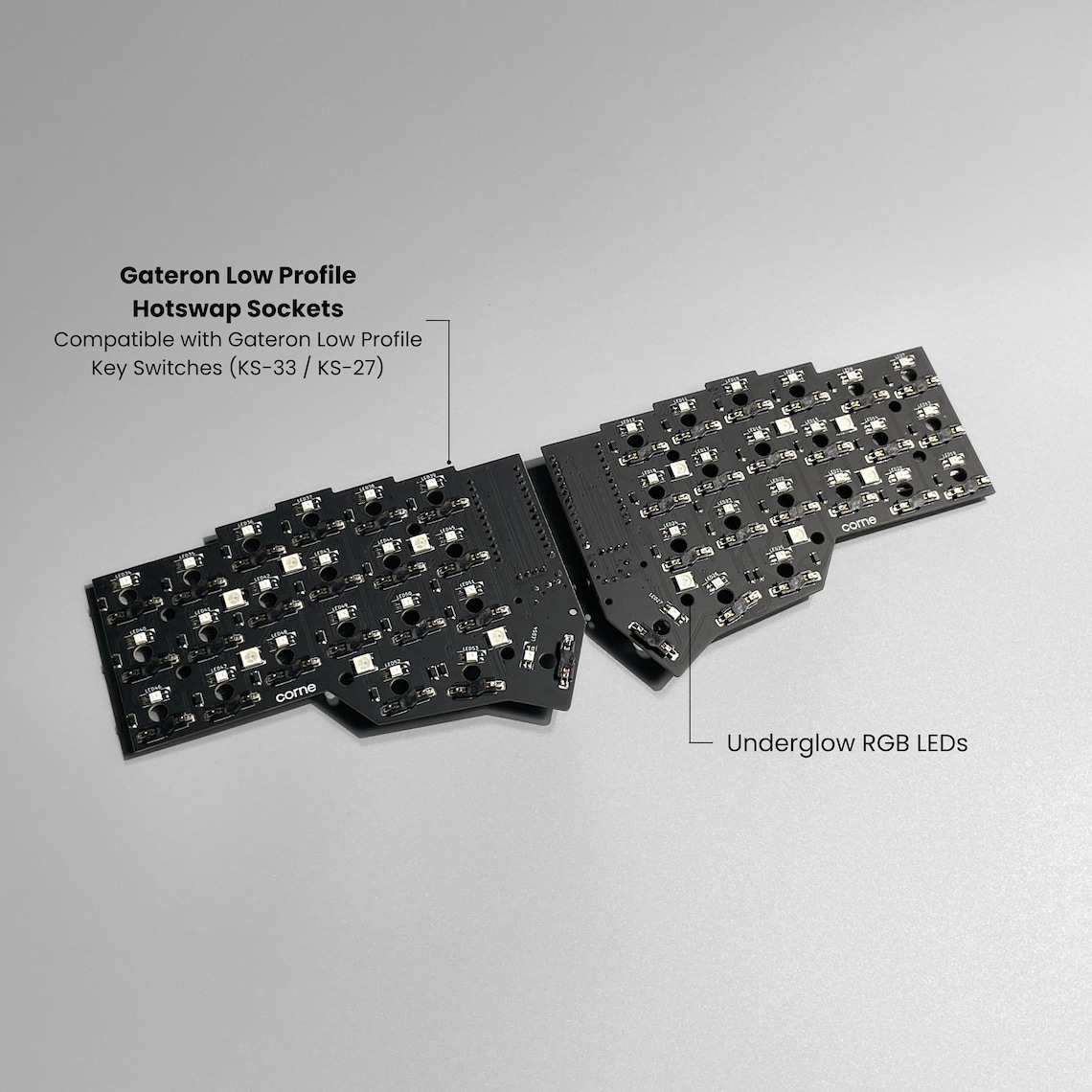 Corne GLP Gateron Low Profile DIY Mechanical Ergonomic Hotswappable ...