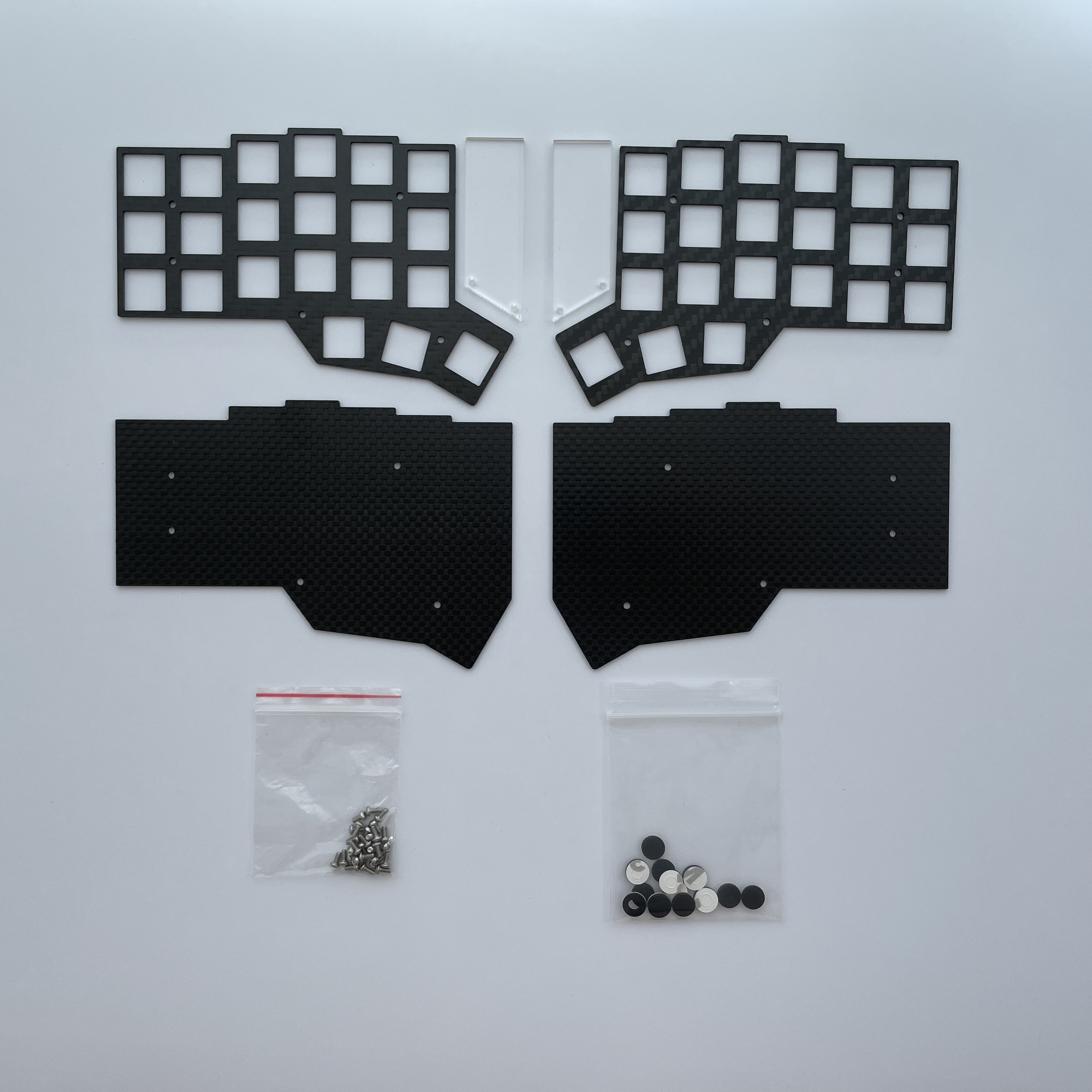 Carbon Fiber / Clear Acrylic Case Kit for DIY Mechanical Ergonomic ...