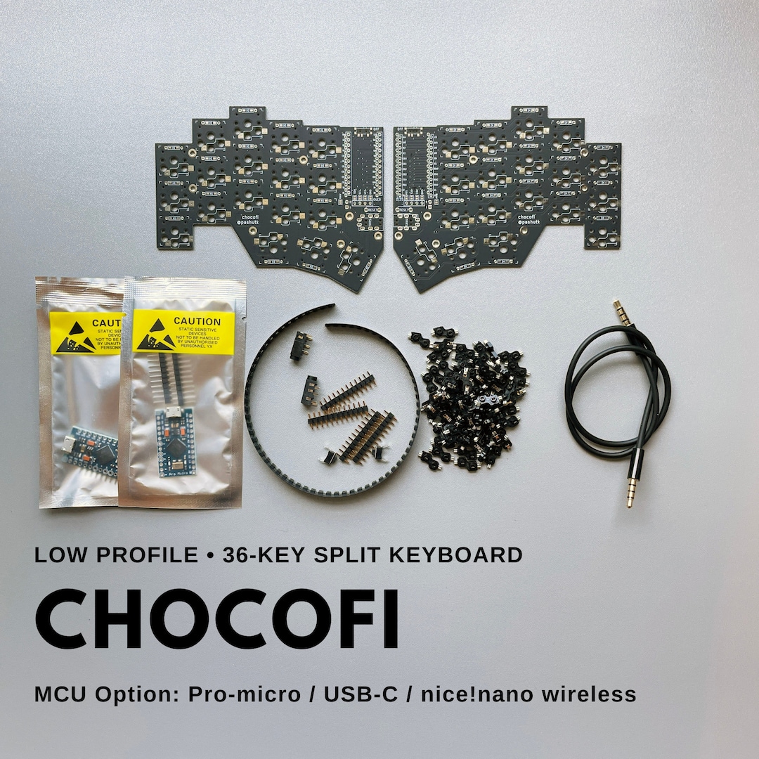 Chocofi 36 Keys Kailh Low Profile Choc V1 Mechanical Ergonomic Hotswap ...