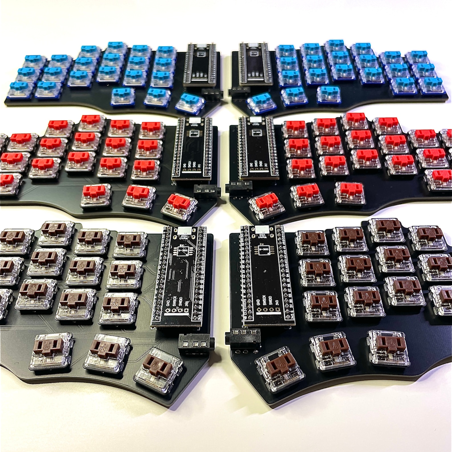 Pre-soldered Cantor 42 Keys Diodeless Choc / Chocolate Low Profile ...