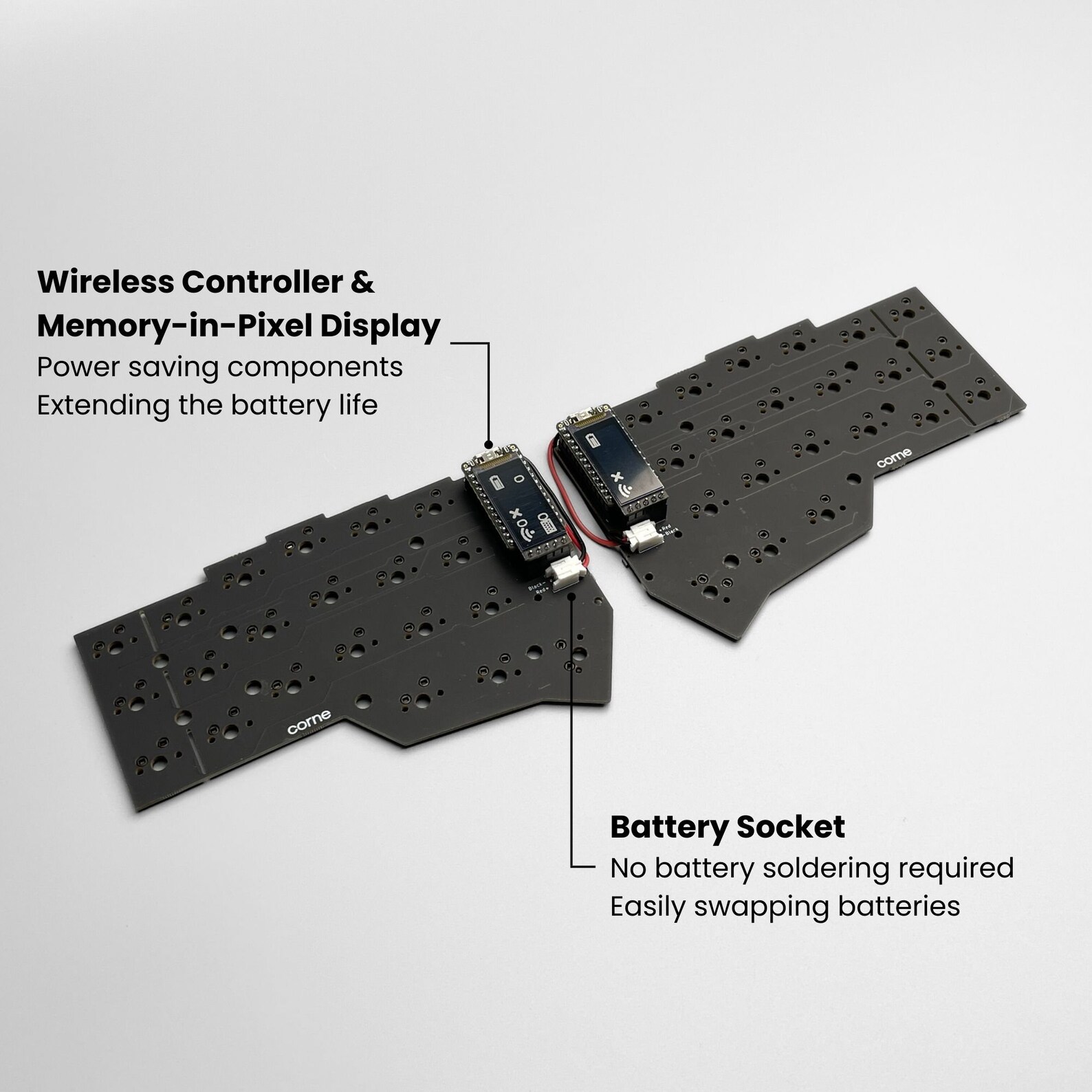 Pre-soldered Wireless Corne MX Keyboard With Display & Case ...