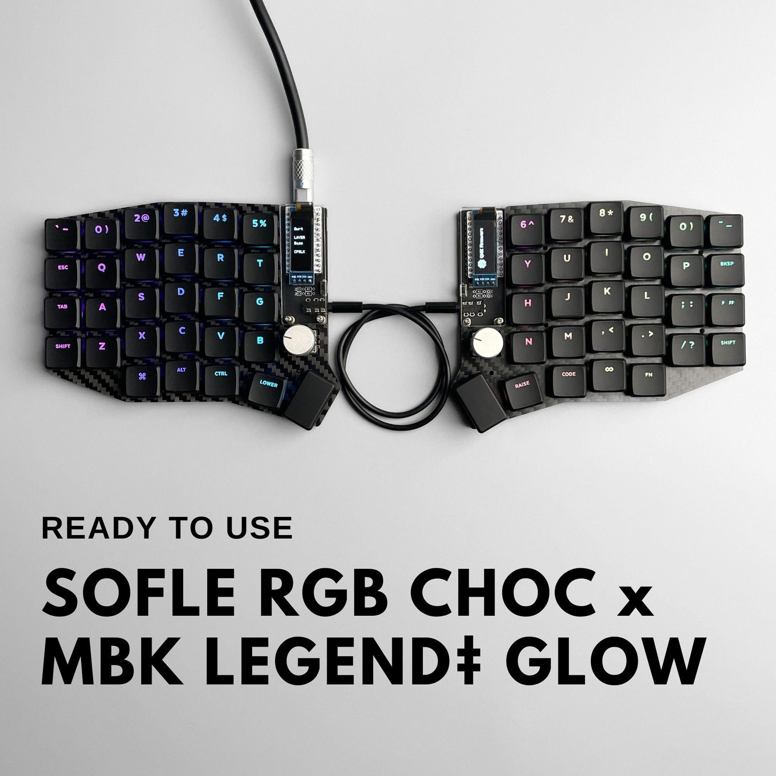 Ready to Use Sofle RGB Low Profile Choc Keyboard X MBK Legend‡ Glow ...