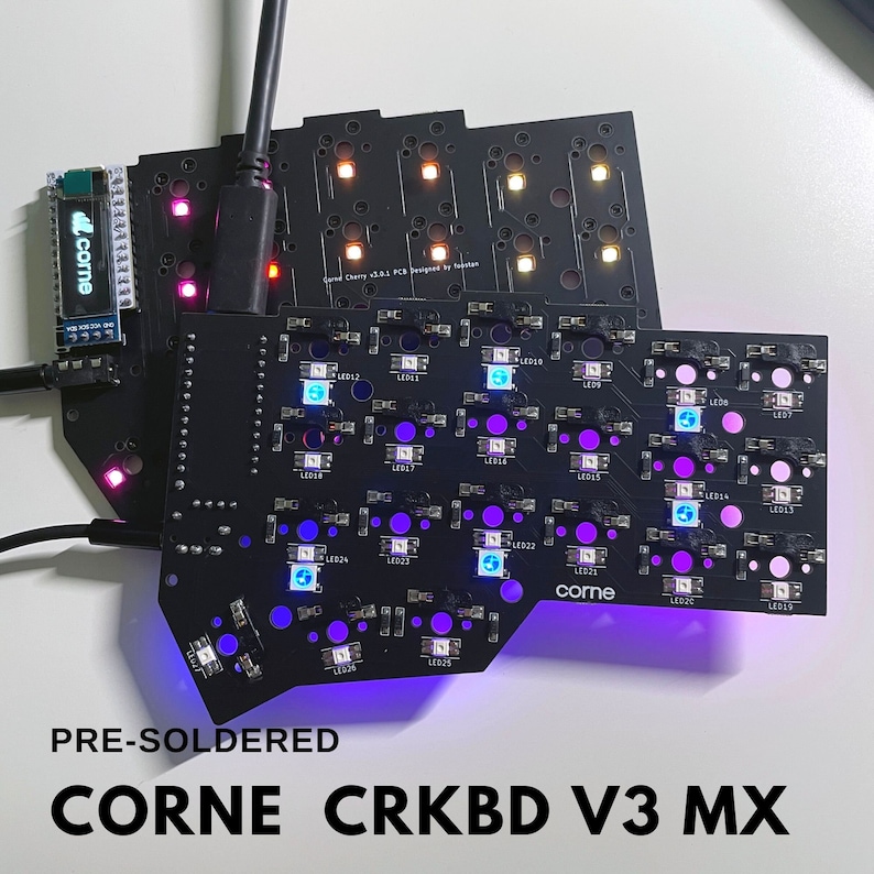 Pre-soldered Crkbd V3 MX (corne Keyboard) DIY Mechanical Ergonomic ...